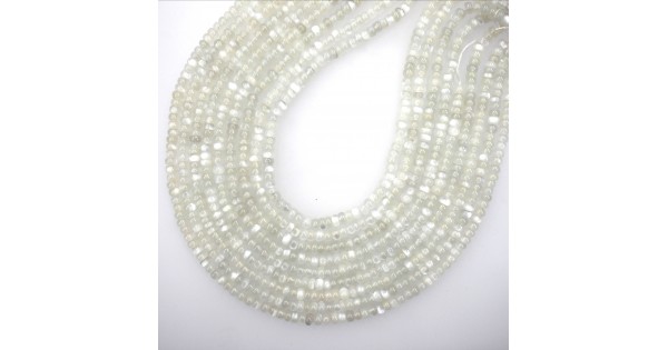 Moonstone (White color) Roundel 6mm